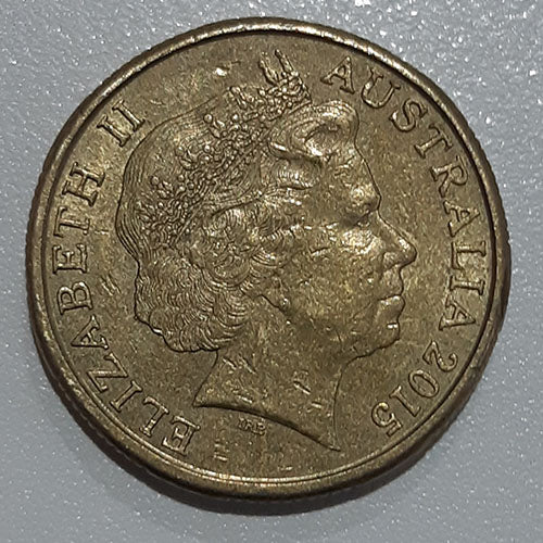 2015 1 dollar Australian coin Missing Leg on Roo & Cud Error – Zero Rising