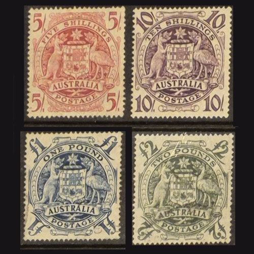 AUSTRALIA 1948 COAT OF ARMS SET(4) MH – Zero Rising